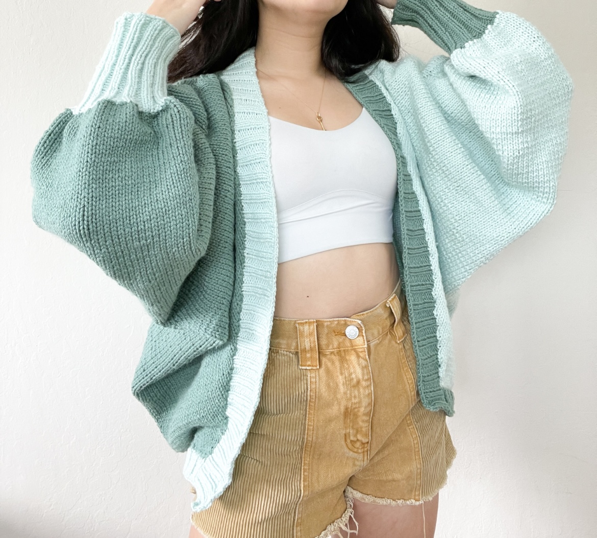 Easy Knit Hexagon Cardigan Pattern | Yarnalina
