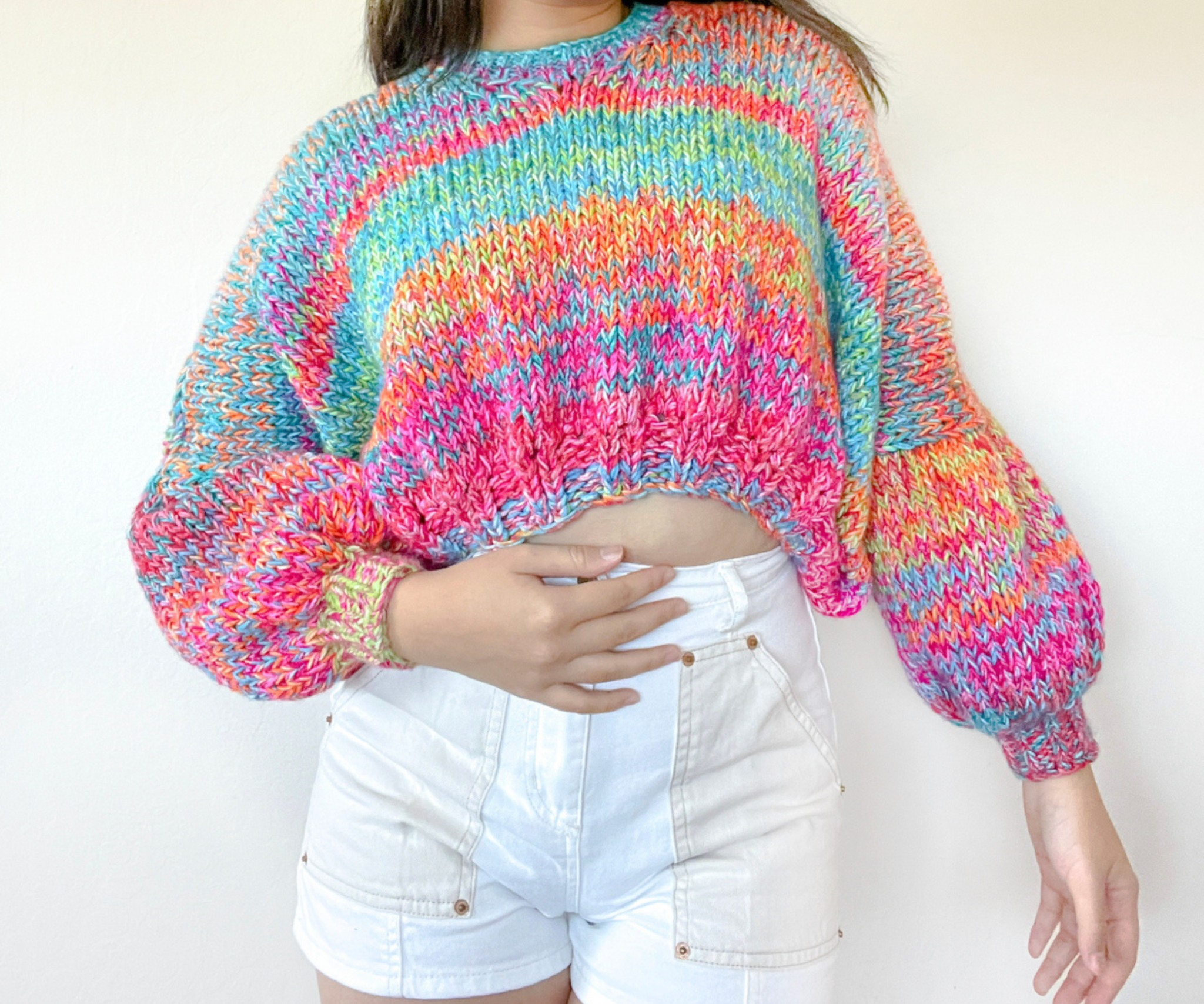 Chunky Knit Beginner Sweater | Yarnalina